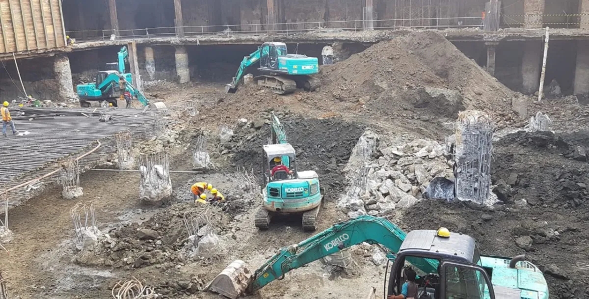 Galian Basement Metode Top Down Menara Tendean | TOTAL BANGUN PERSADA ...